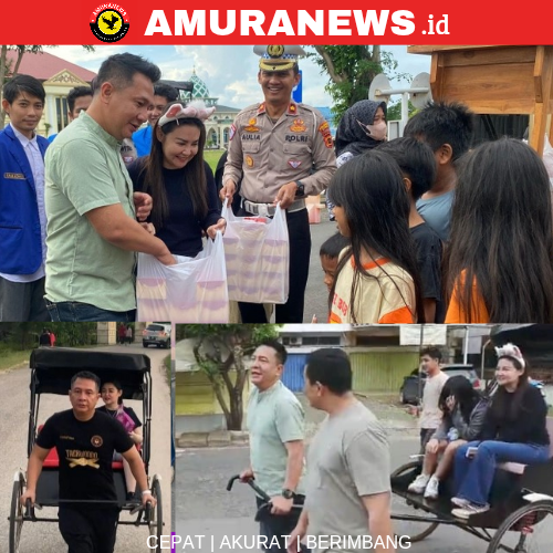 Aksi Kombes Pol Boy Siregar yang Menghebohkan, Berbagi Takjil dengan Gaya Unik Menarik Becak ...